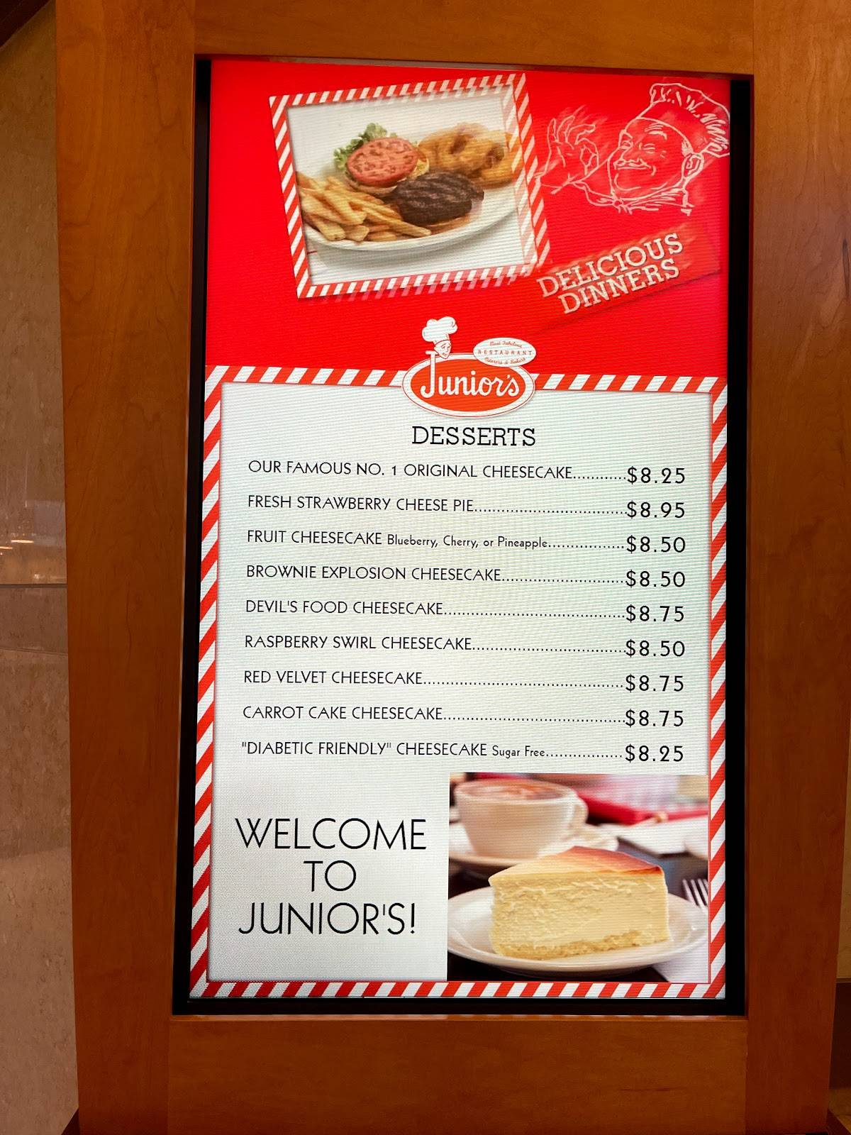 Menu at Juniors Restaurant and Bakery, Ledyard