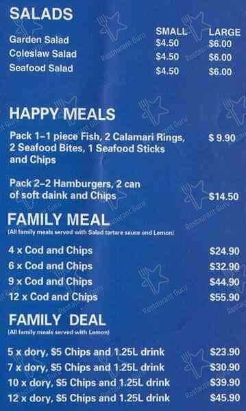 Menu at Logan Flying Fish fast food, Logan Central