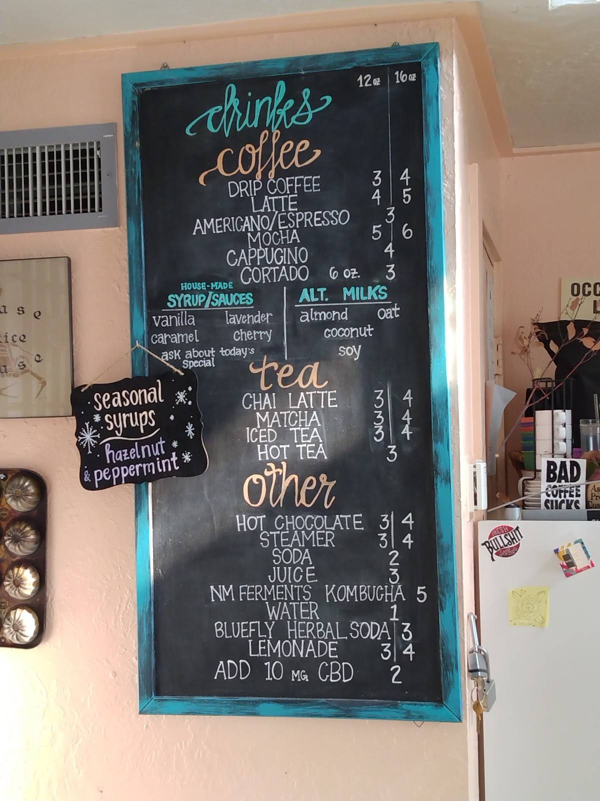 Menu at Los Ranchos Bakery, Los Ranchos de Albuquerque