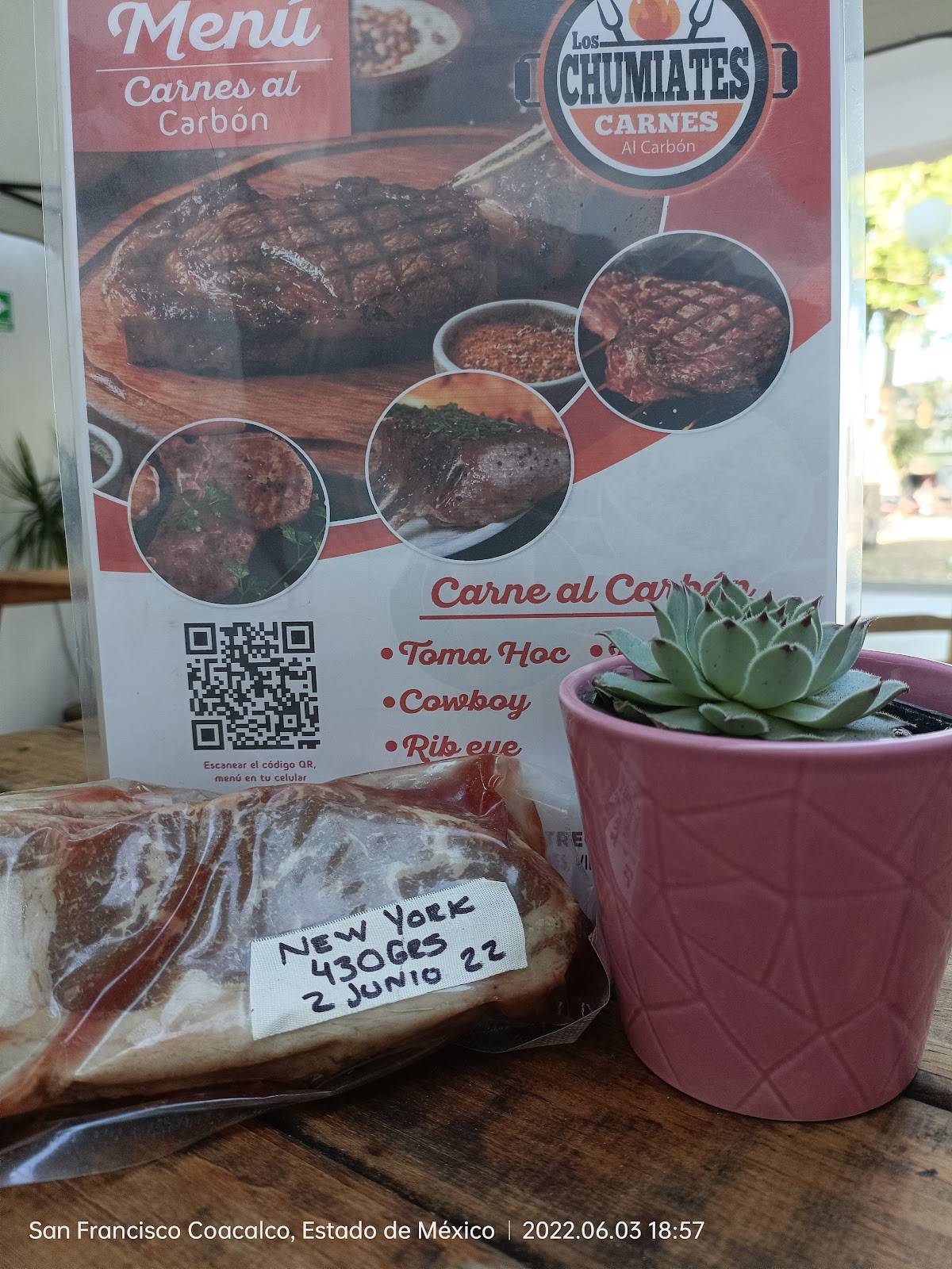 Menu at Los chumiates Carnes al Carbon restaurant, Coacalco