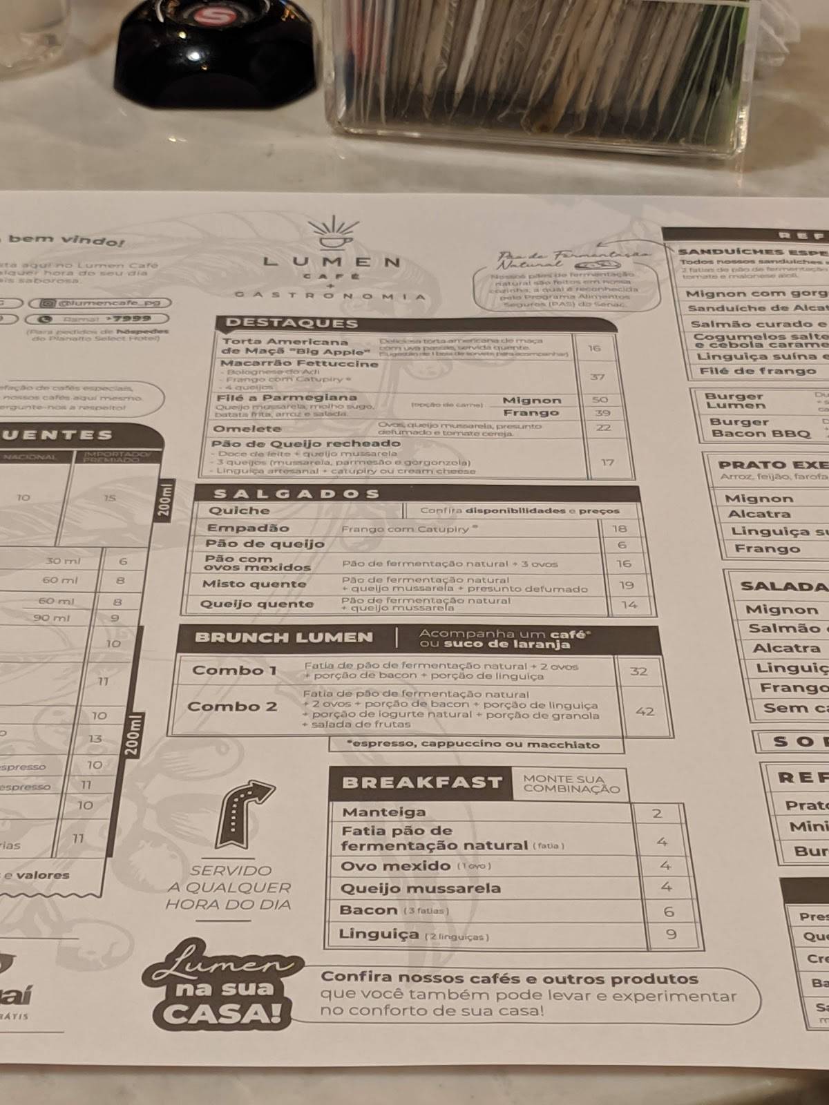 Menu em Lumen Café & Gastronomia, Ponta Grossa