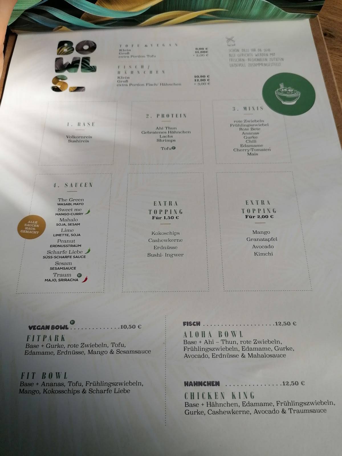 Speisekarte von Mahalo Restaurant & Catering Burger, Bowls & Hot Stone ...