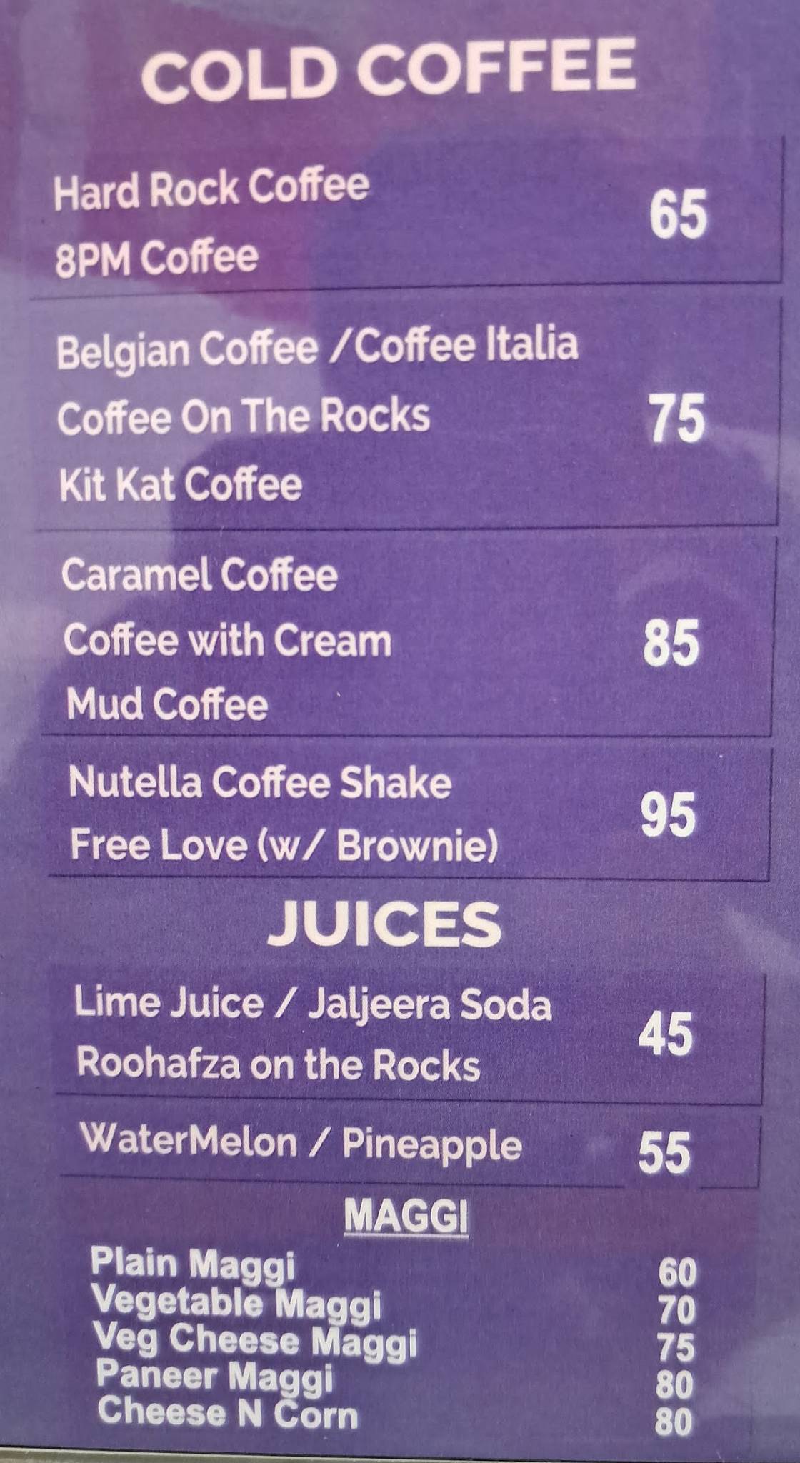 Menu at THE LASSI CORNER, Mahalunge
