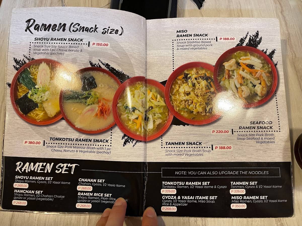 Menu at Yamazaki Ramen House & Japanese Grocery restaurant, Makati