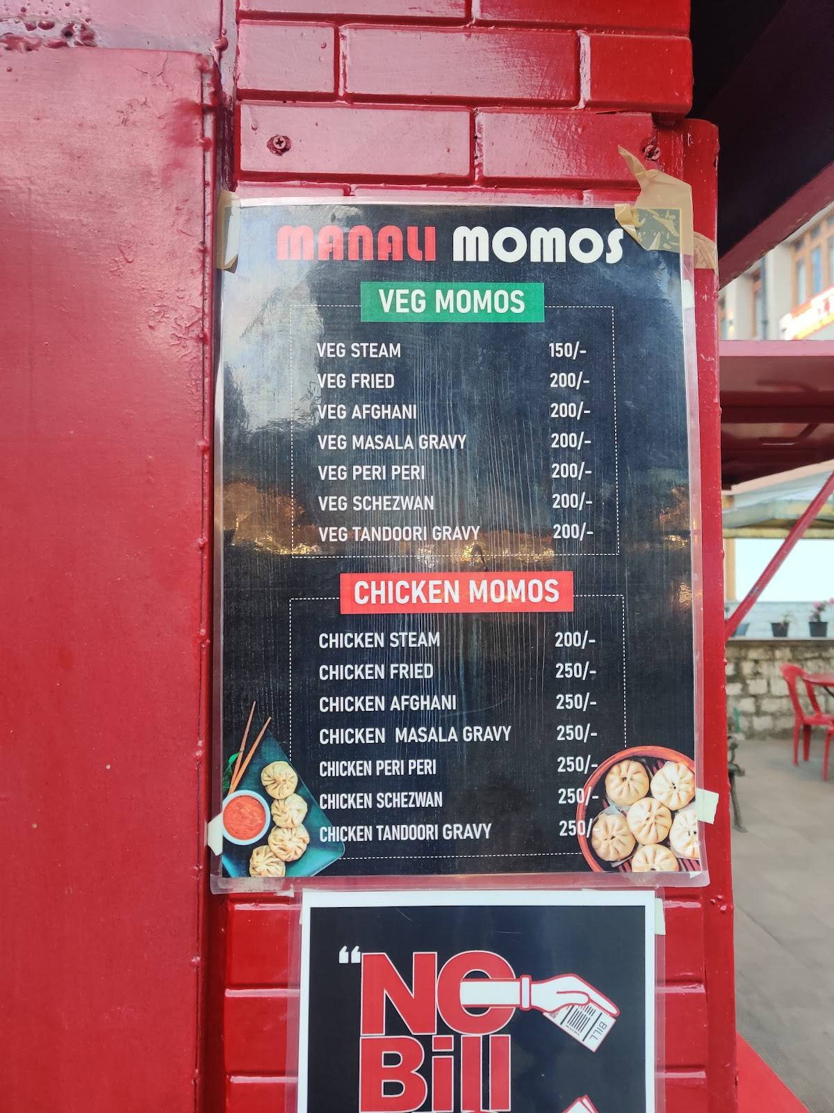 Menu at Manali Momos, Manali