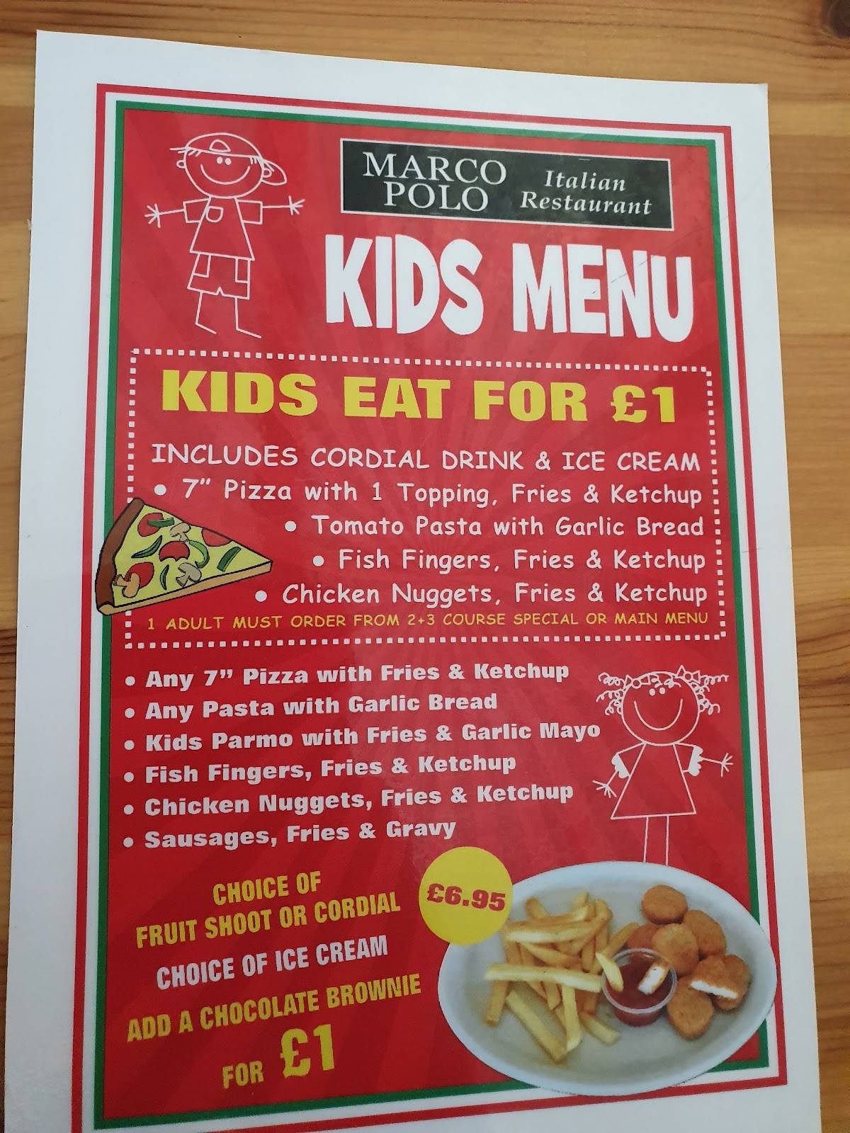 Menu at Marco Polo Restaurant, Hartlepool