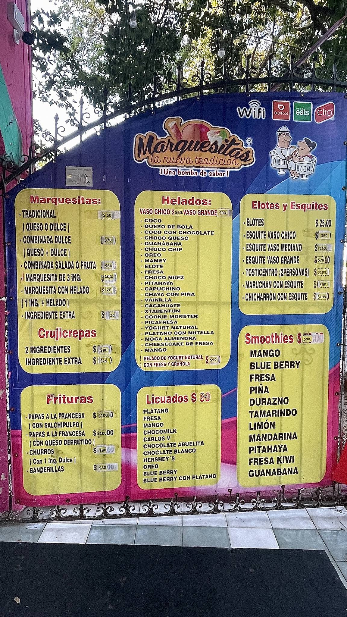 Carta del postres Marquesitas La Nueva Tradición, Merida, Por calle 37 ...