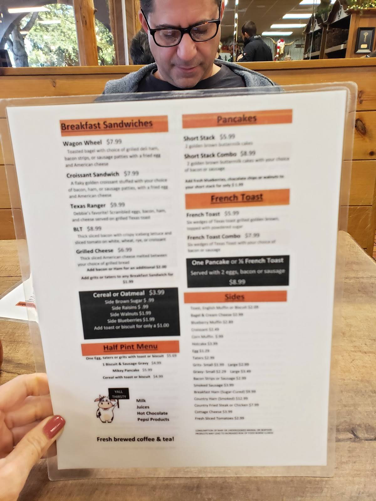 Menu at Mason Jar restaurant, Umatilla