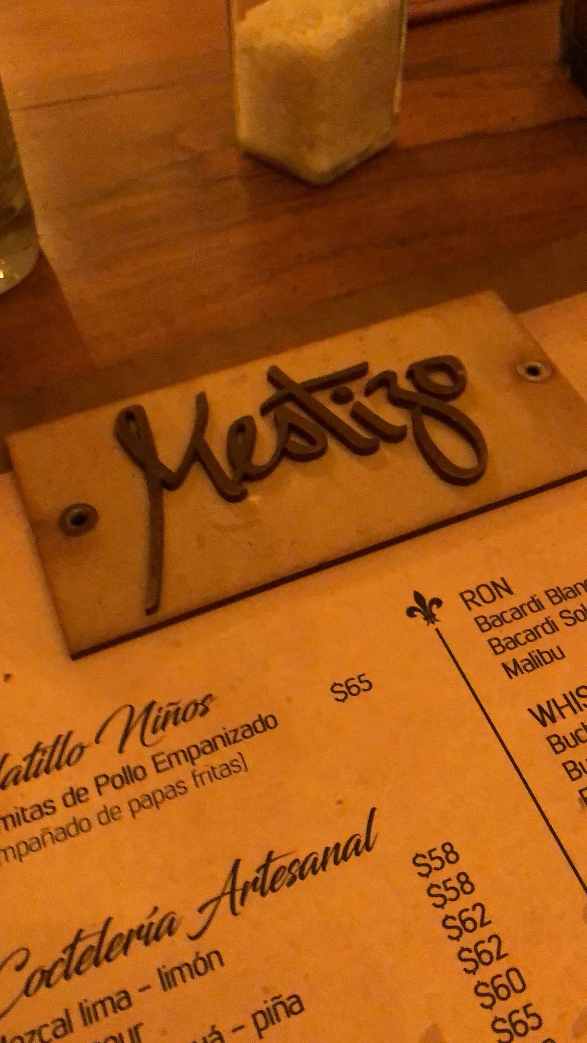 Carta del restaurante Mestizo Mazamitla, Mazamitla