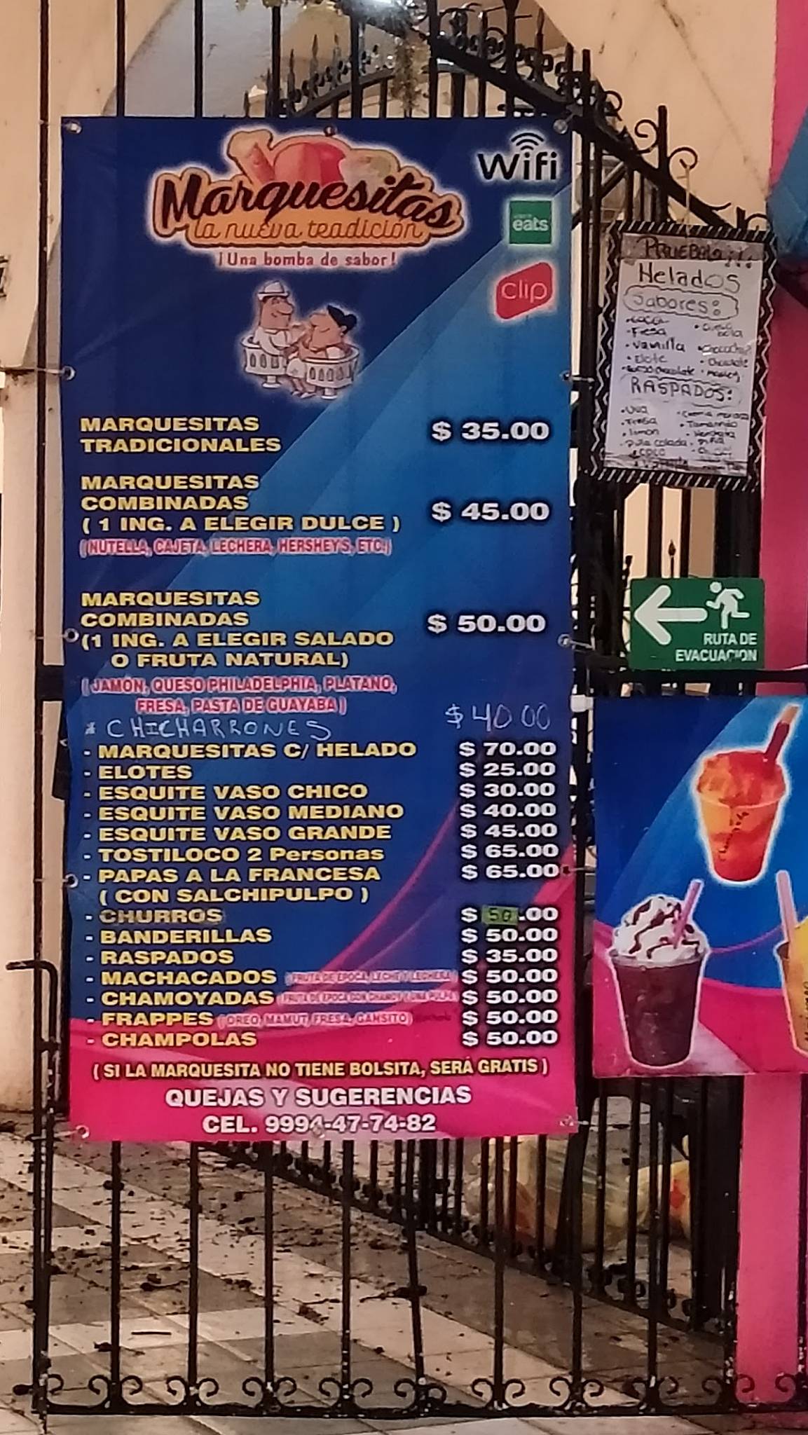 Carta del postres Marquesitas La Nueva Tradición, Merida, Por calle 37 ...