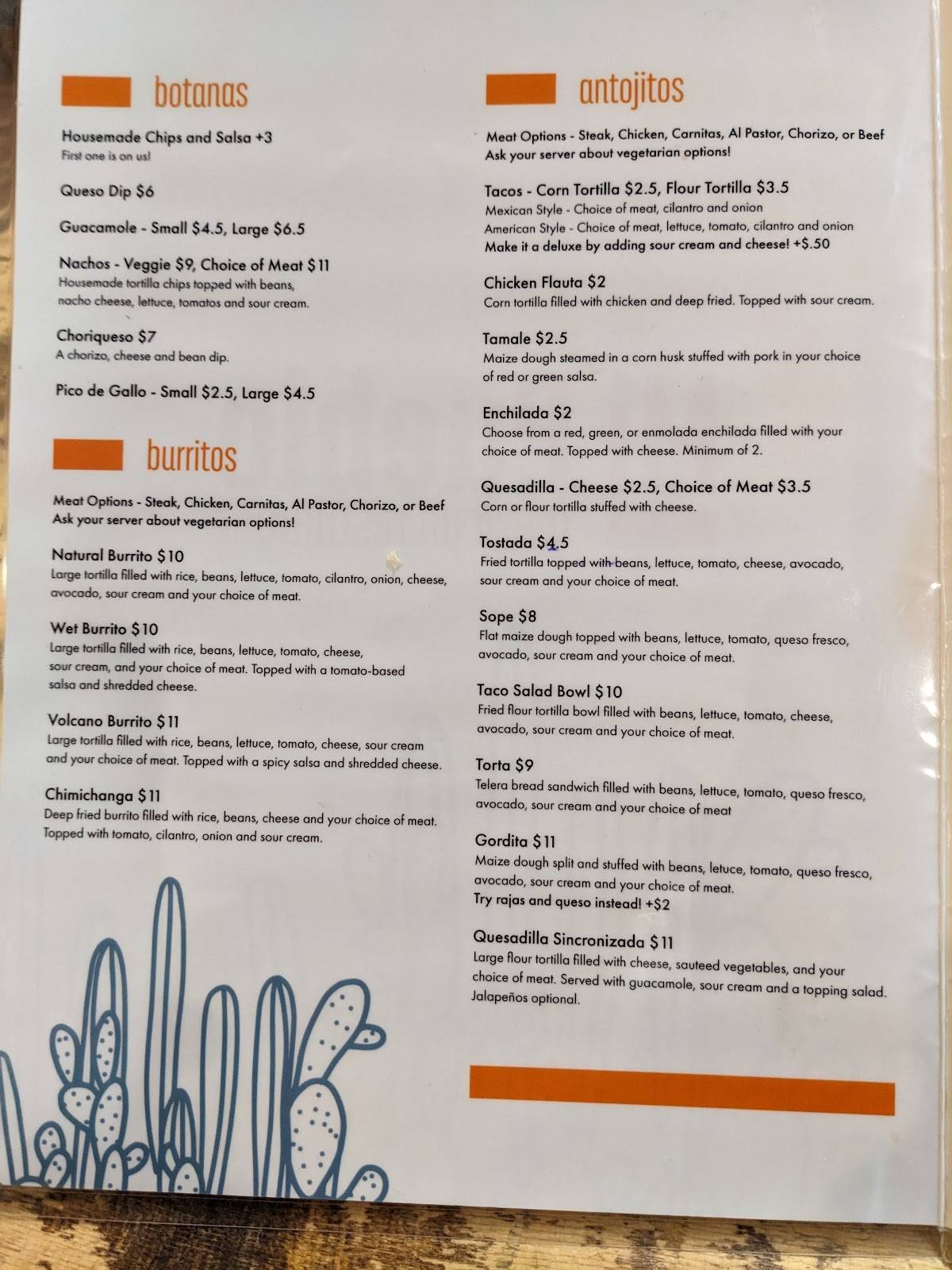 Menu at Mi Pueblo Mexican Restaurant, Kalamazoo, Gull Rd
