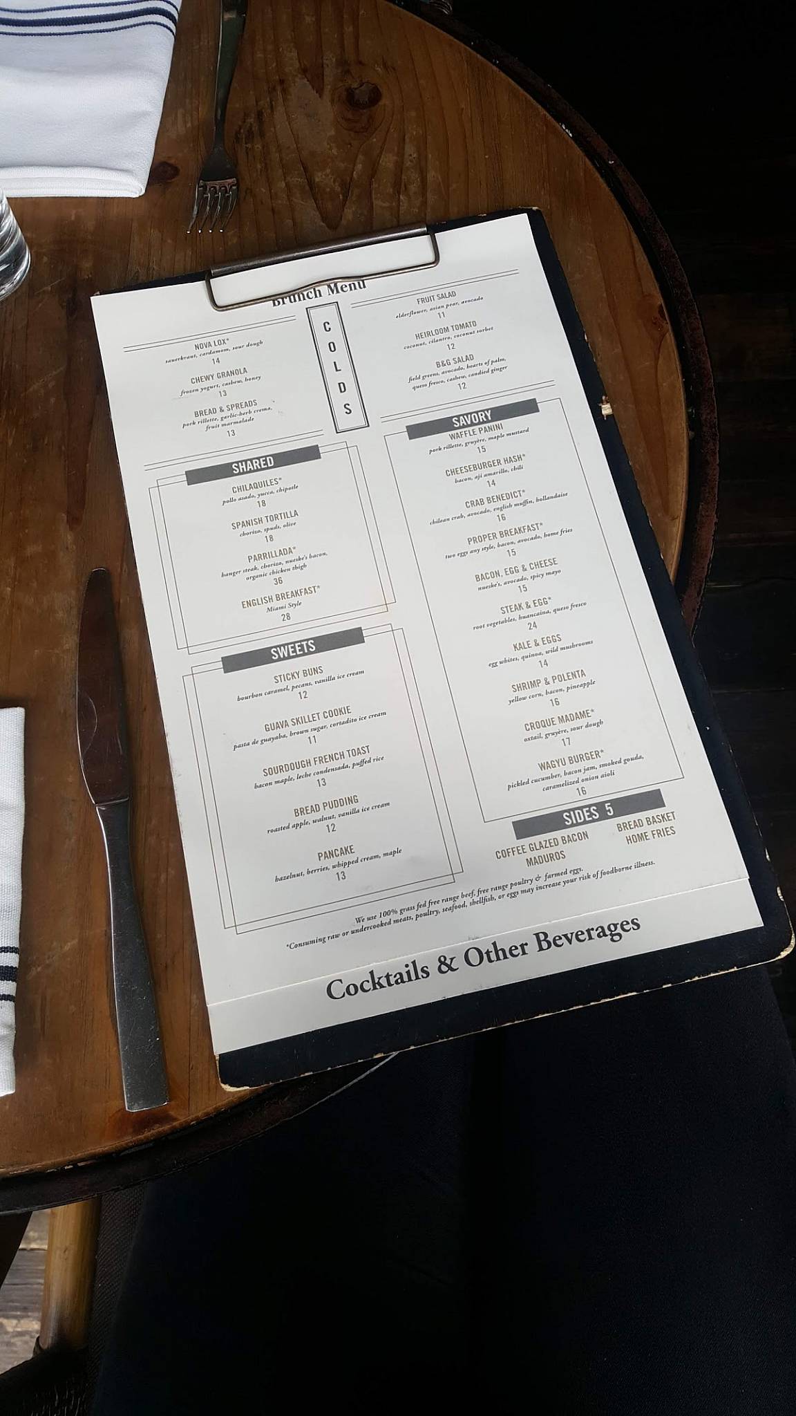Menu at Beaker & Gray pub & bar, Miami, N Miami Ave