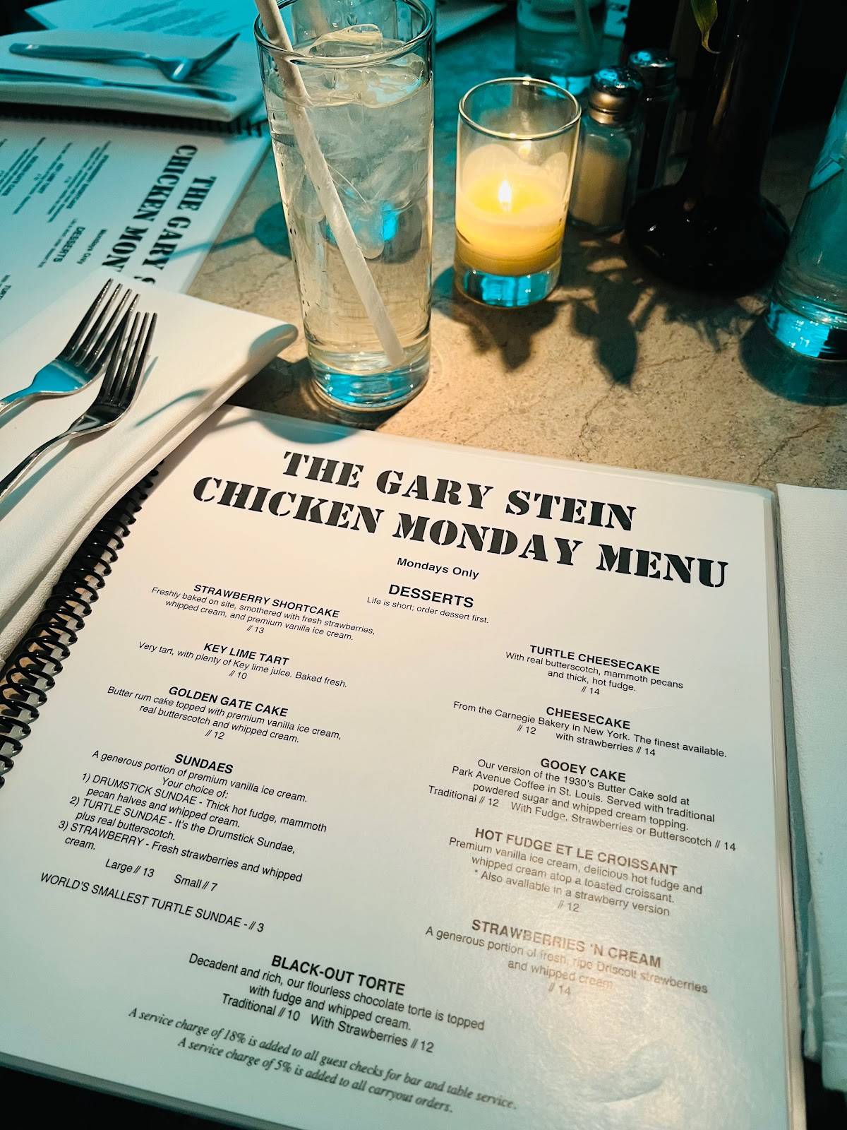 Menu at Elsa's On the Park pub & bar, Milwaukee