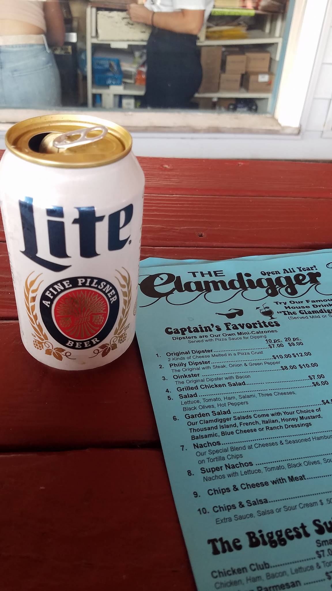 Menu at The Clamdigger pizzeria, Monroe