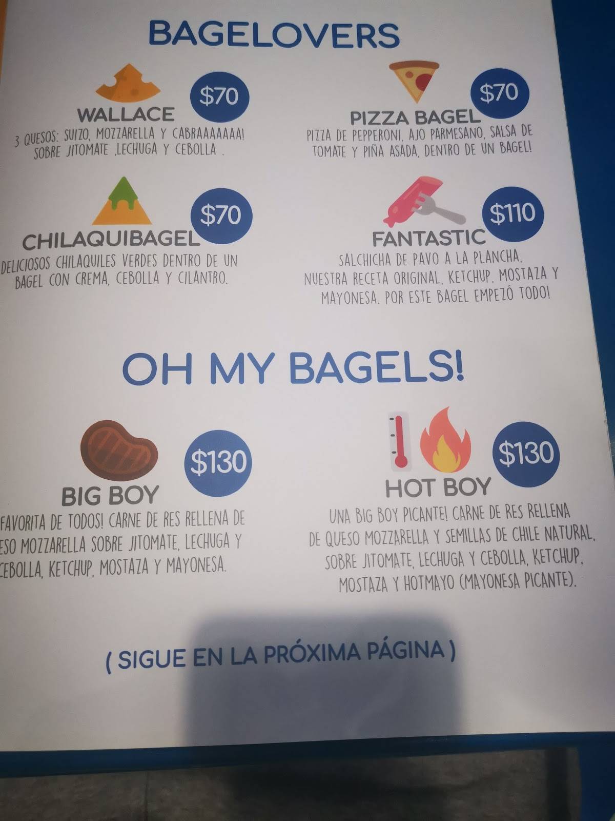 Menu at Mr. Bagel Food Truck restaurant, Metepec, C. Leona Vicario 386