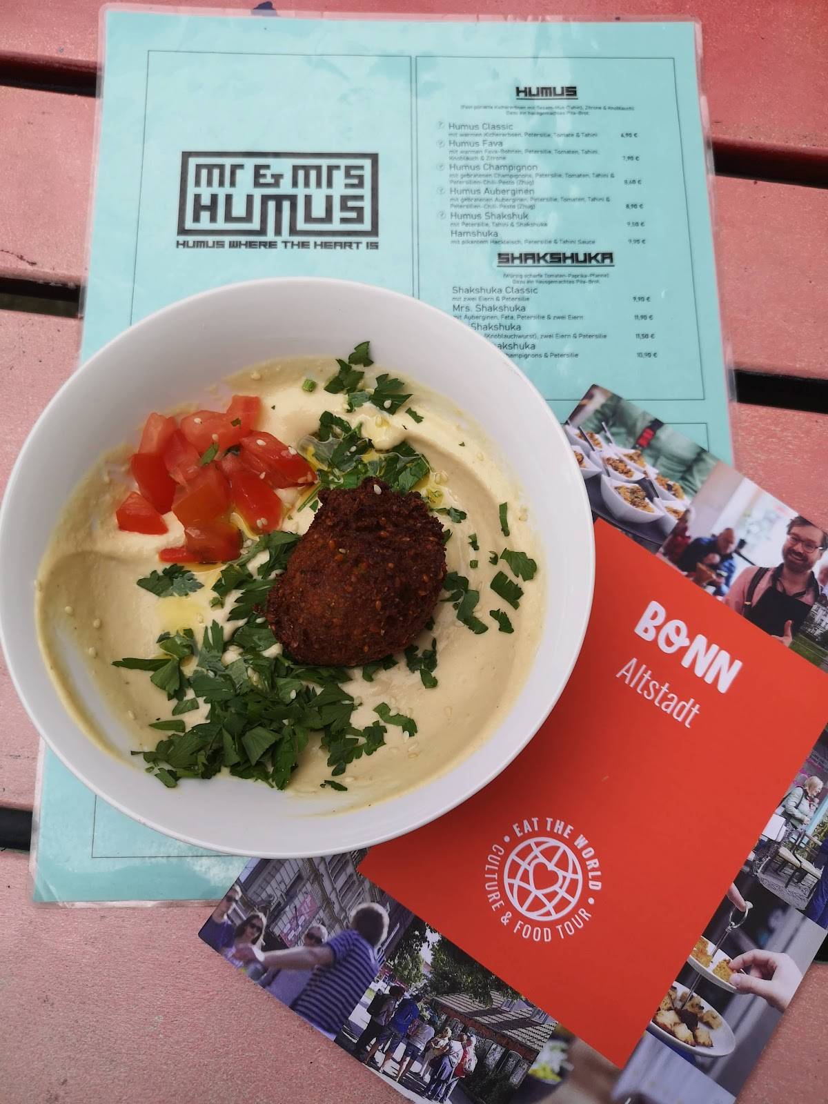 Speisekarte von Mr and Mrs Humus - Falafel, Hummus, Shakshuka und mehr ...