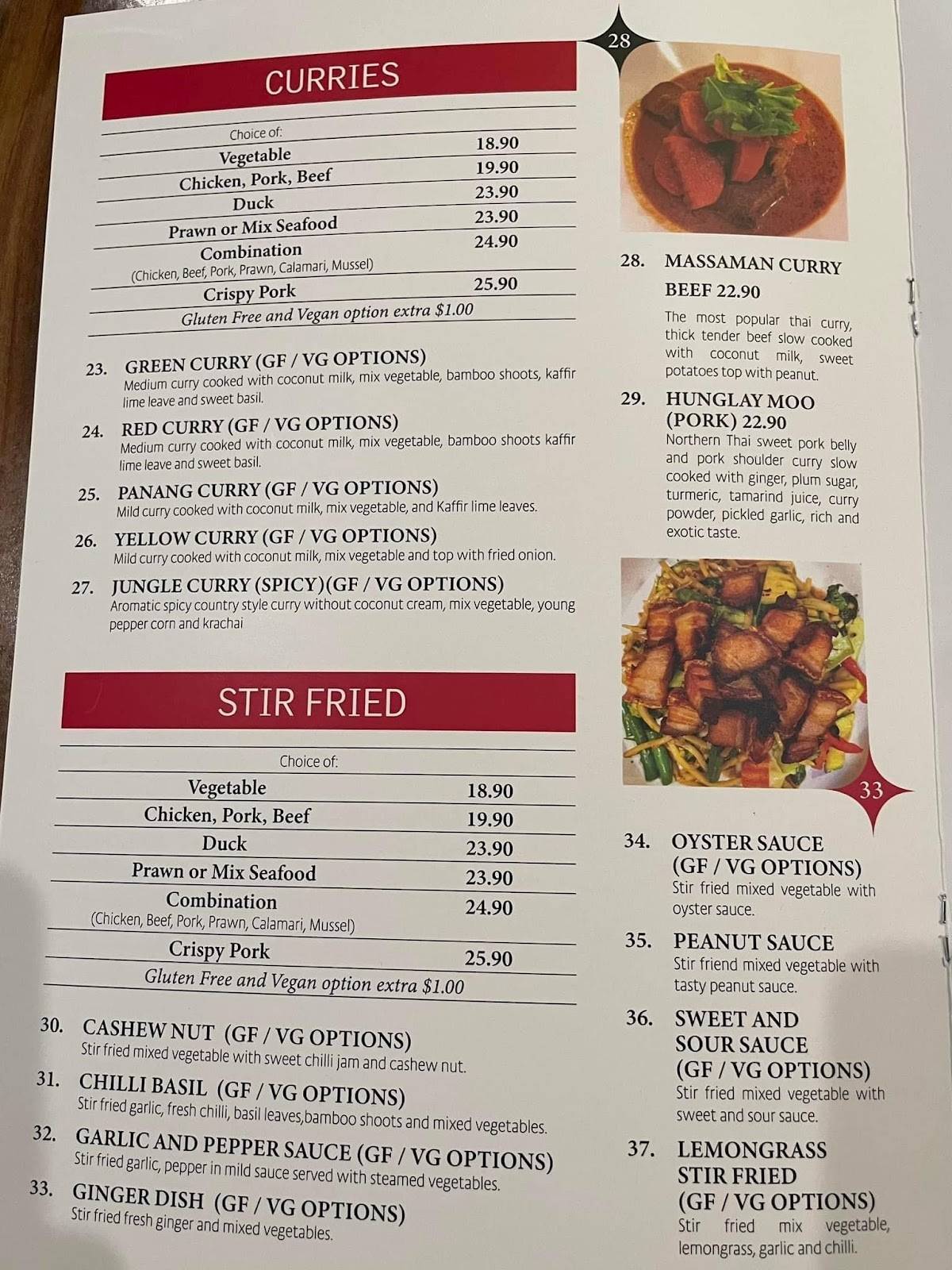Menu at EATHAI @Murwillumbah restaurant, Murwillumbah