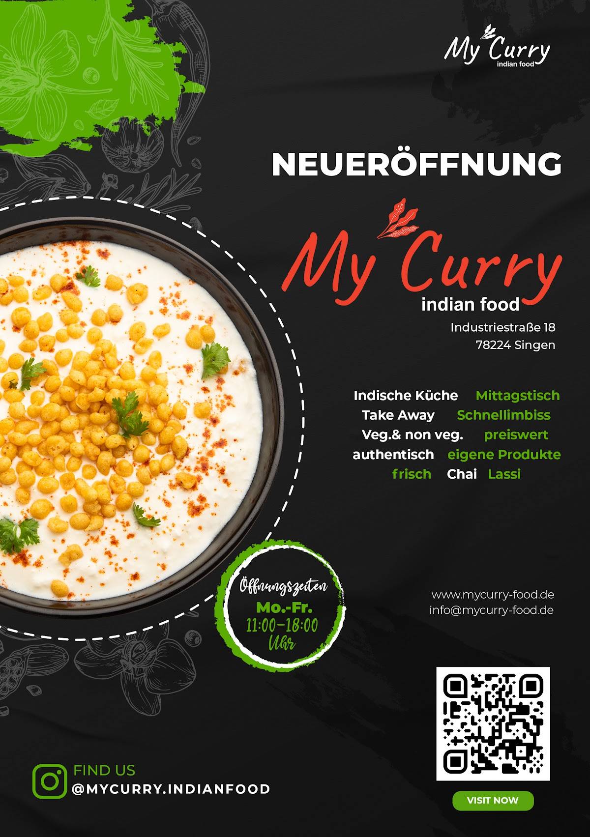 Speisekarte von My Curry INDIAN FOOD restaurant, Singen (Hohentwiel)