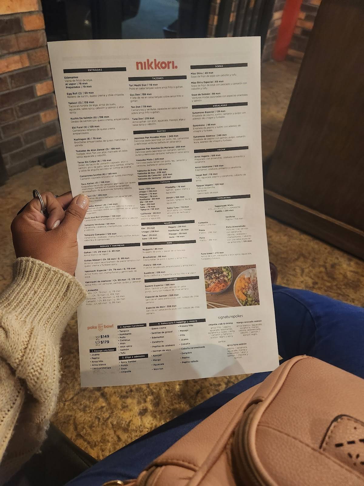 Carta del restaurante Nikkori Galería Norte Nogales, Heroica Nogales