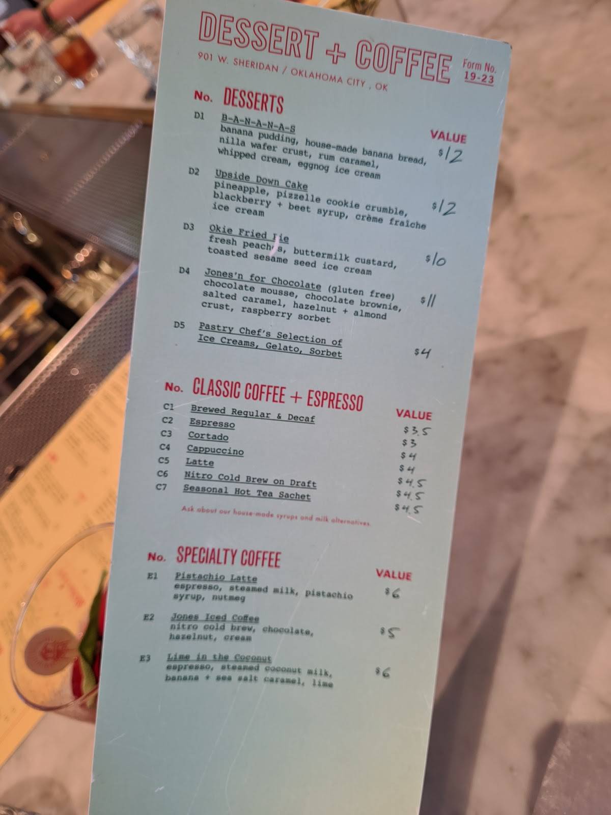 Menu at The Jones Assembly pub & bar, Oklahoma City