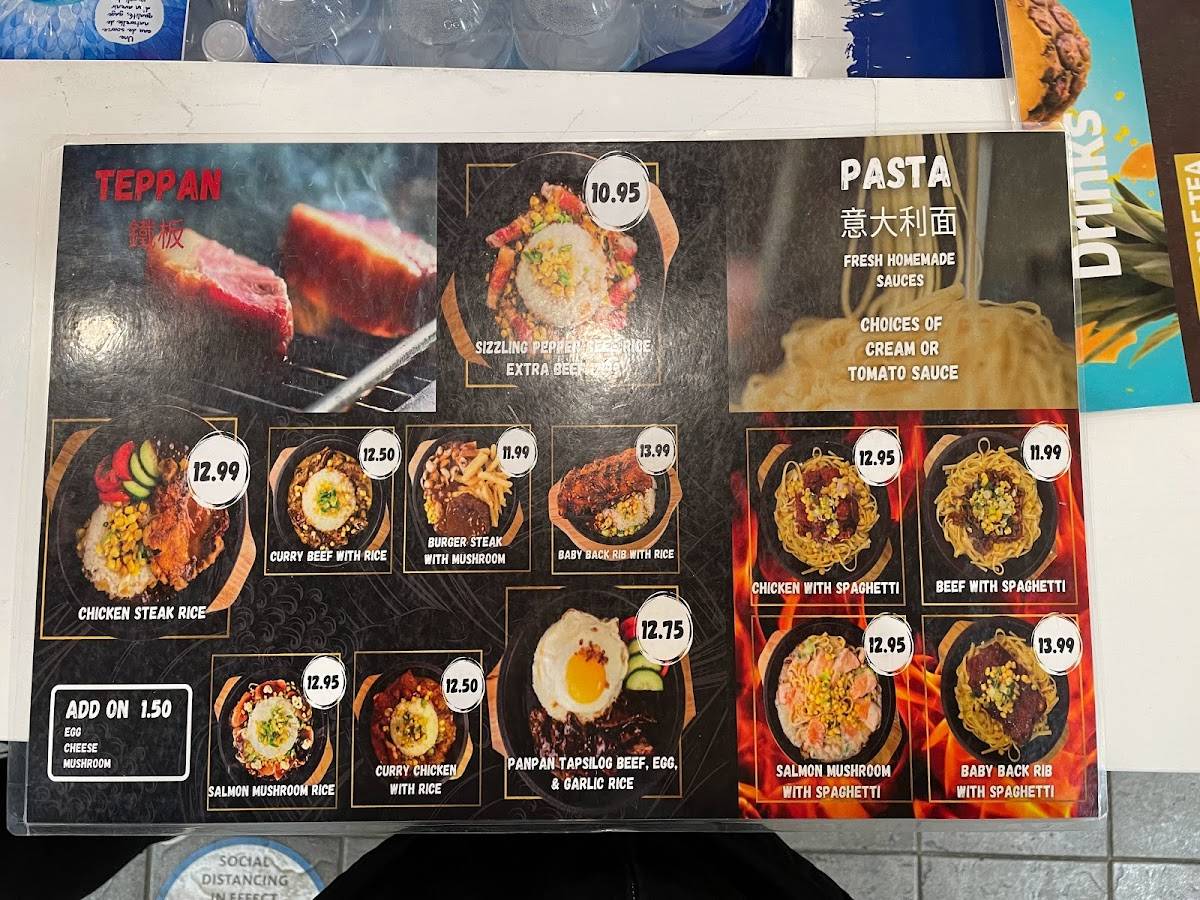 Menu at Pan Pan Grill and Lemongrass restaurant, Calgary