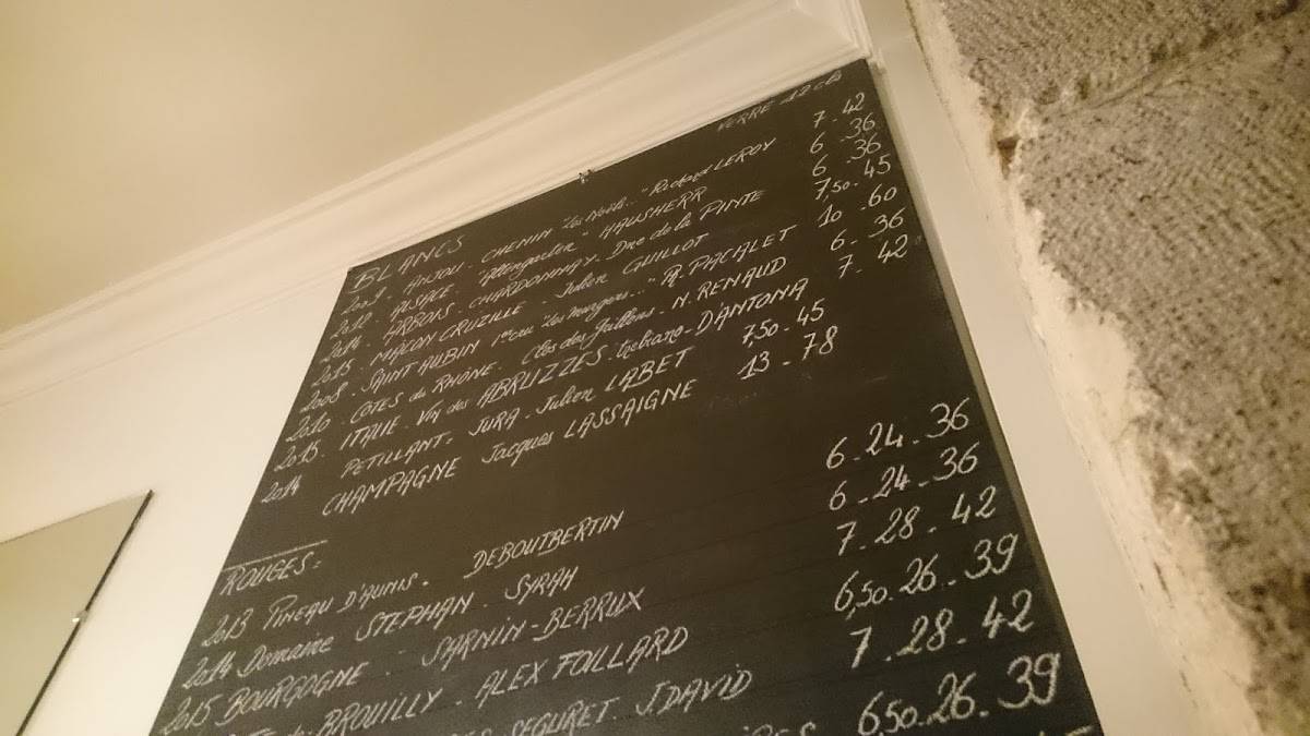 Menu at Le Baratin, Paris, 3 Rue Jouye-Rouve