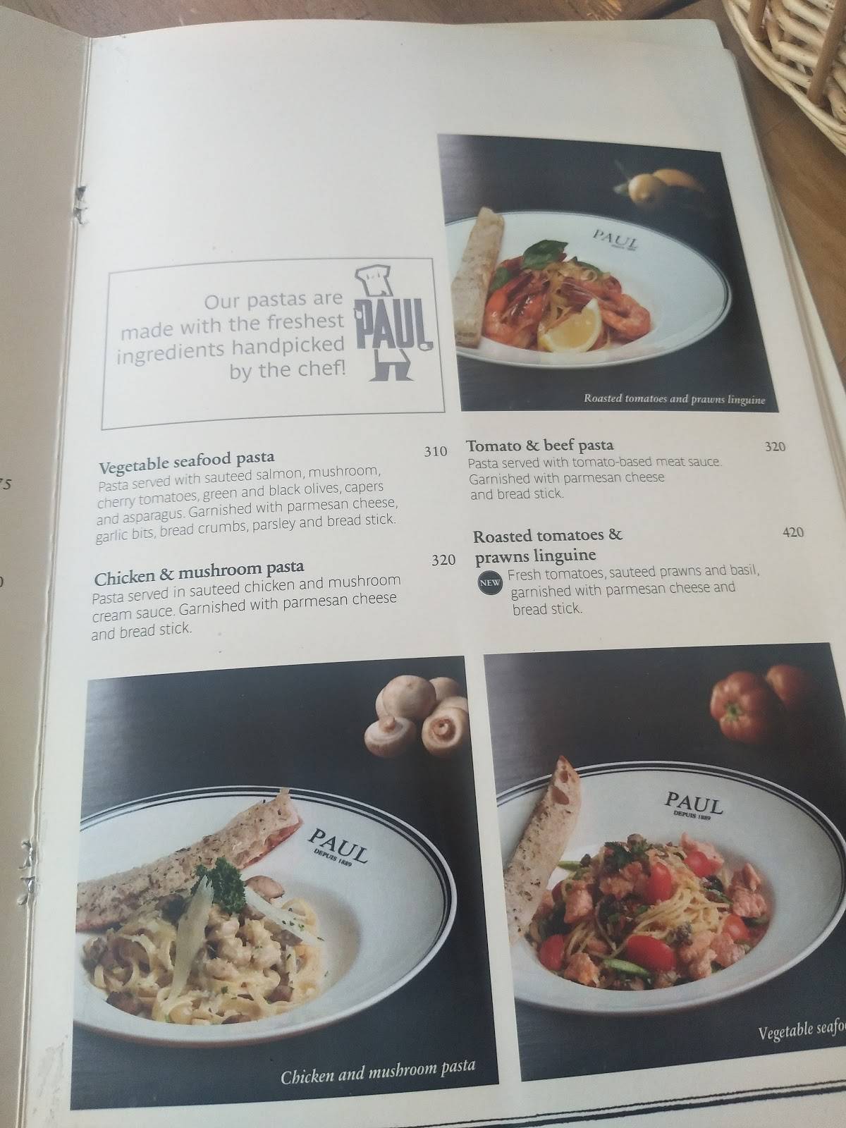 Menu at PAUL Boulangerie et Patisserie cafe, Taguig, G/F Bench Tower
