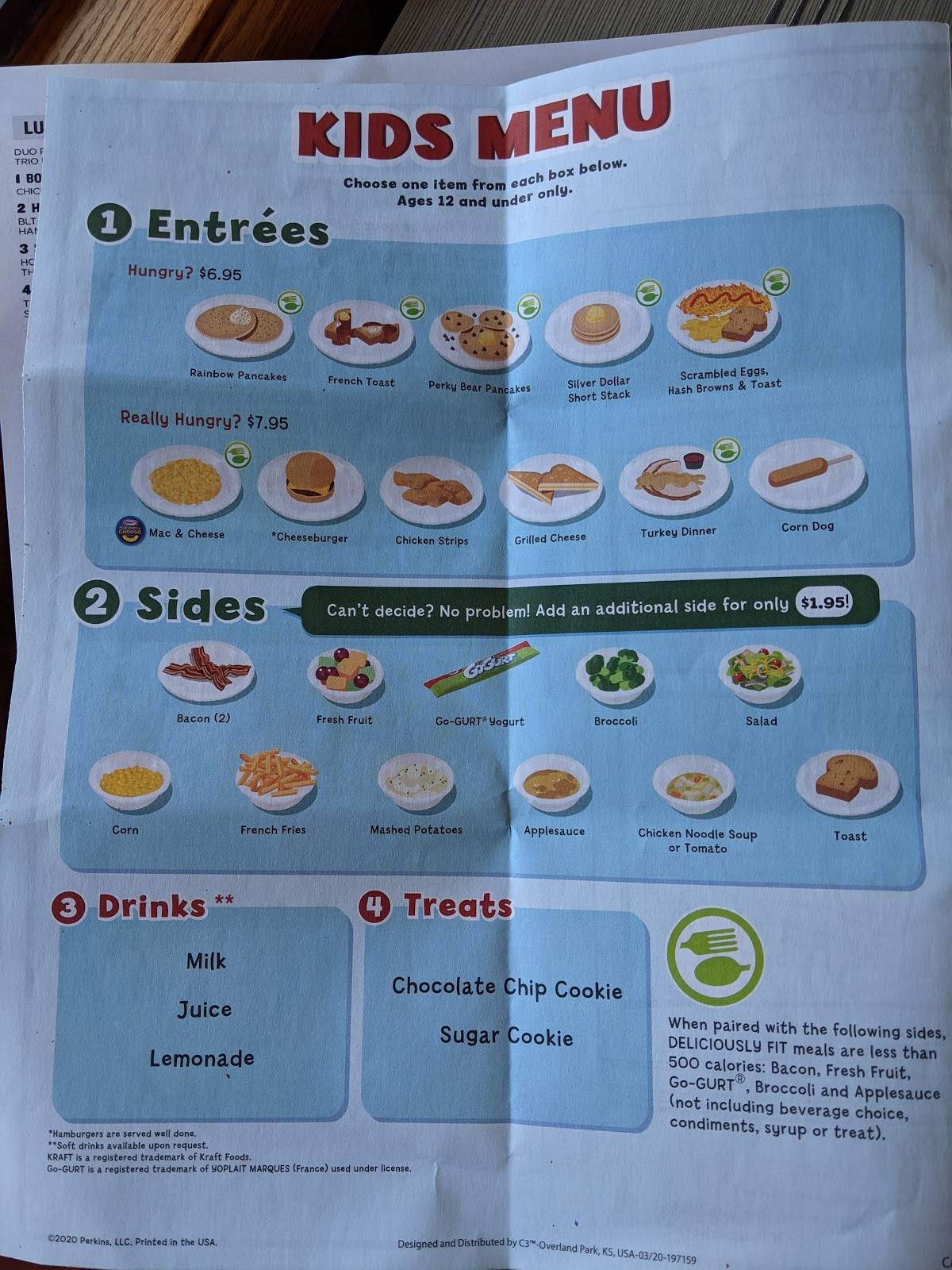 Menu au Perkins Restaurant & Bakery, Pickering, Kingston Rd