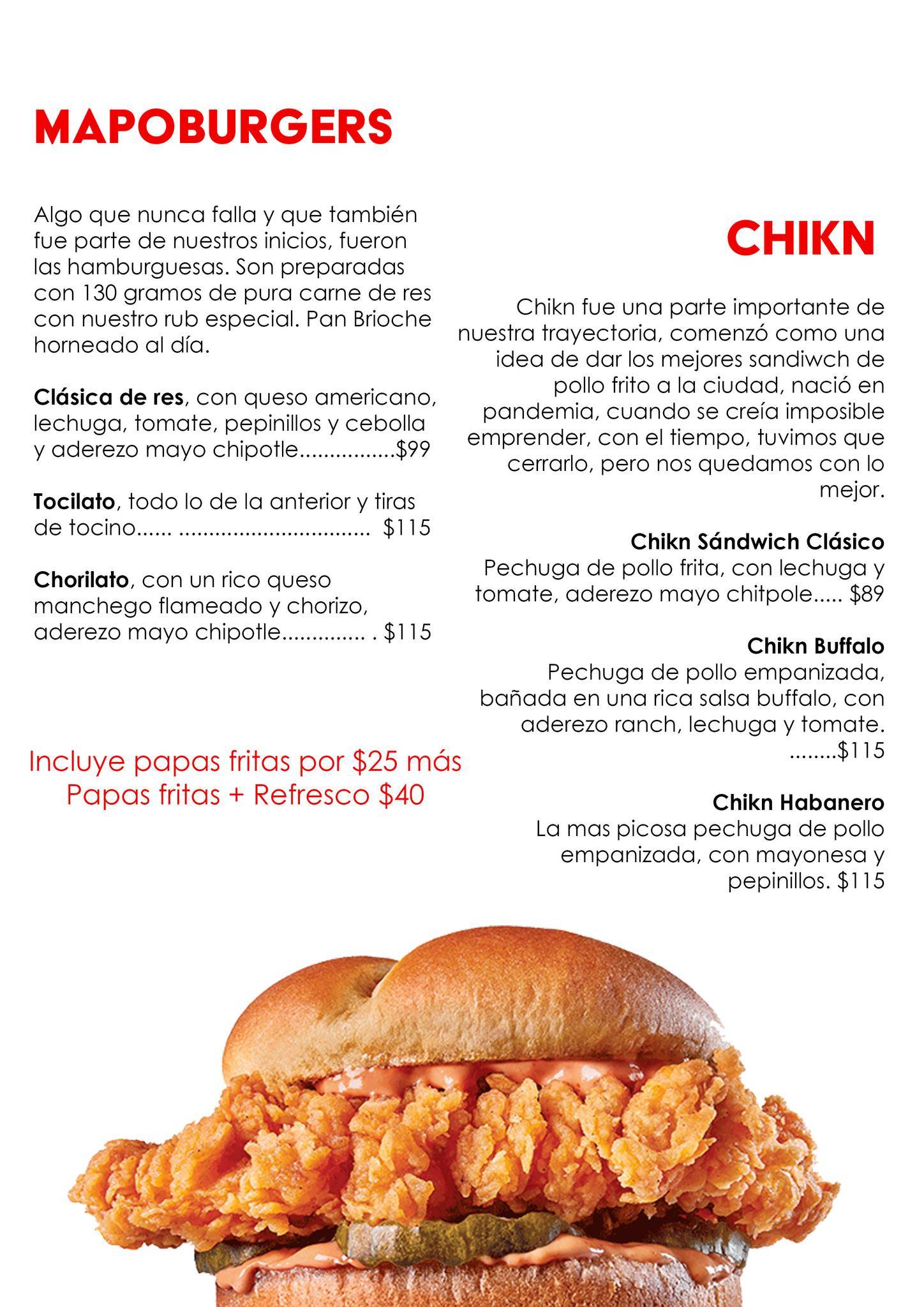 Carta del restaurante Mapolato, Piedras Negras, Av. Roman Cepeda 511