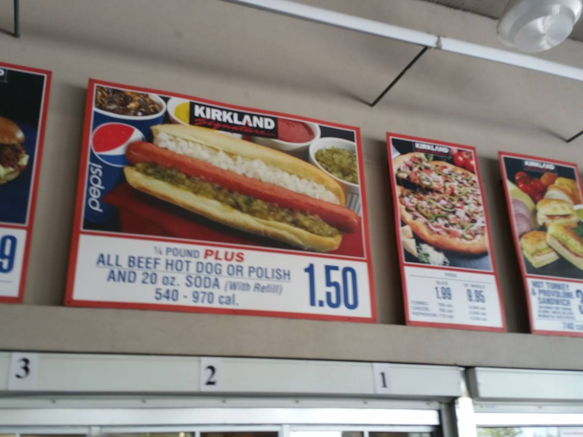 Menu at Costco Food Court restaurant, Montclair