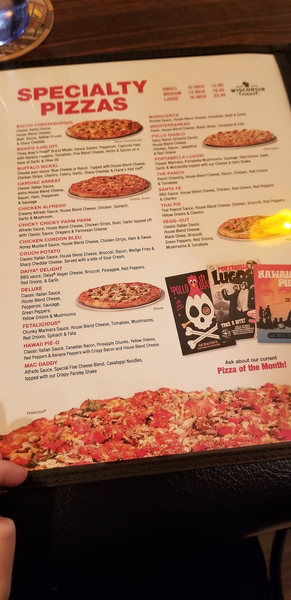 Menu at Glass Nickel Pizza Co. - Wausau/Rib Mountain pizzeria, Wausau