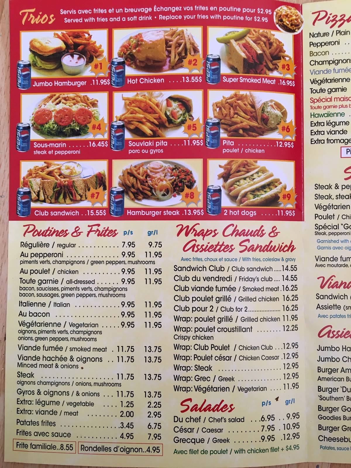 Menu at Goodies Restaurant, Hawkesbury