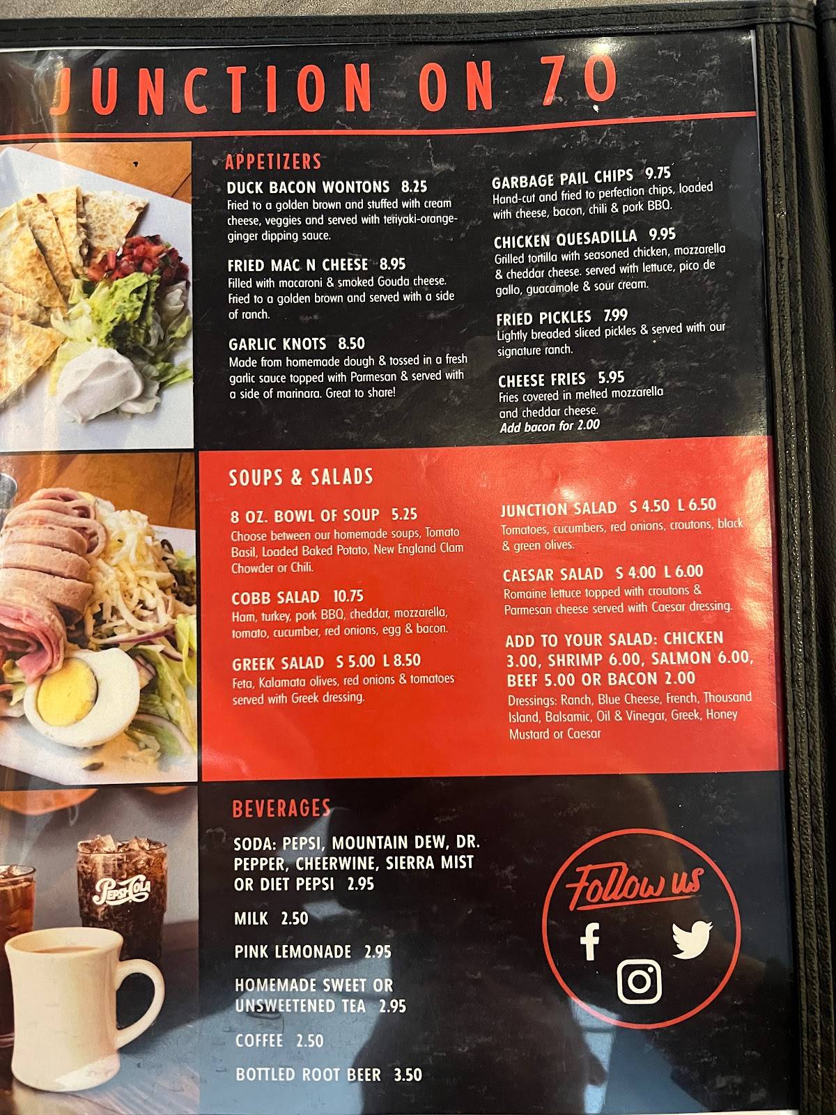Menu at Junction on 70 pizzeria, Mebane