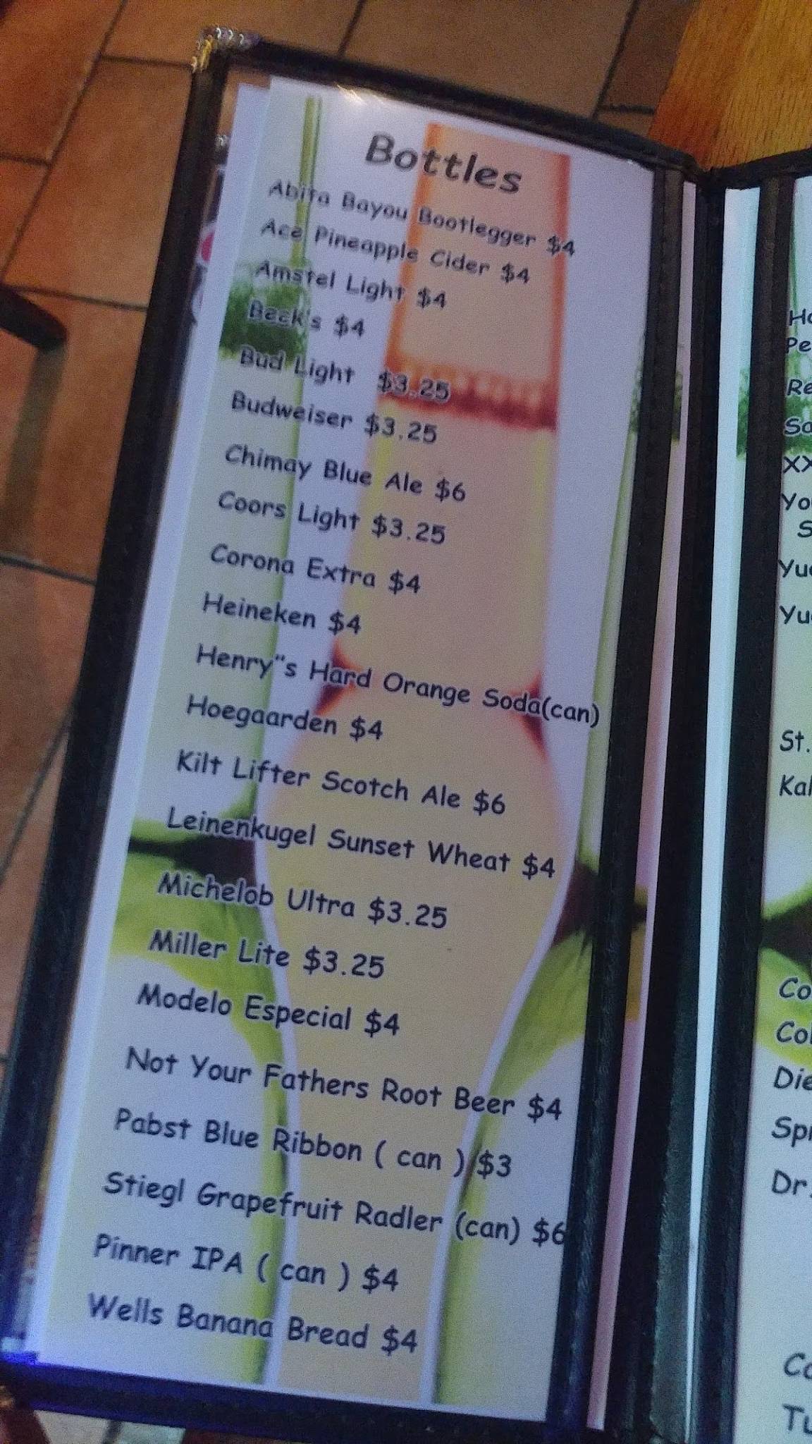 Menu at Tommy's on Thomas pizzeria, Hammond