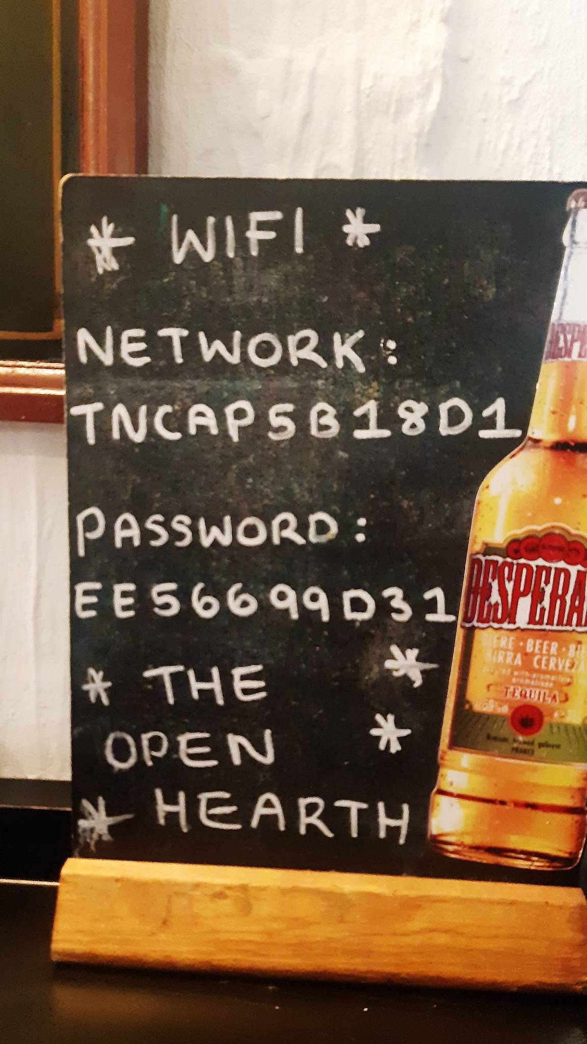 Menu at The Open Hearth pub & bar, Pontypool