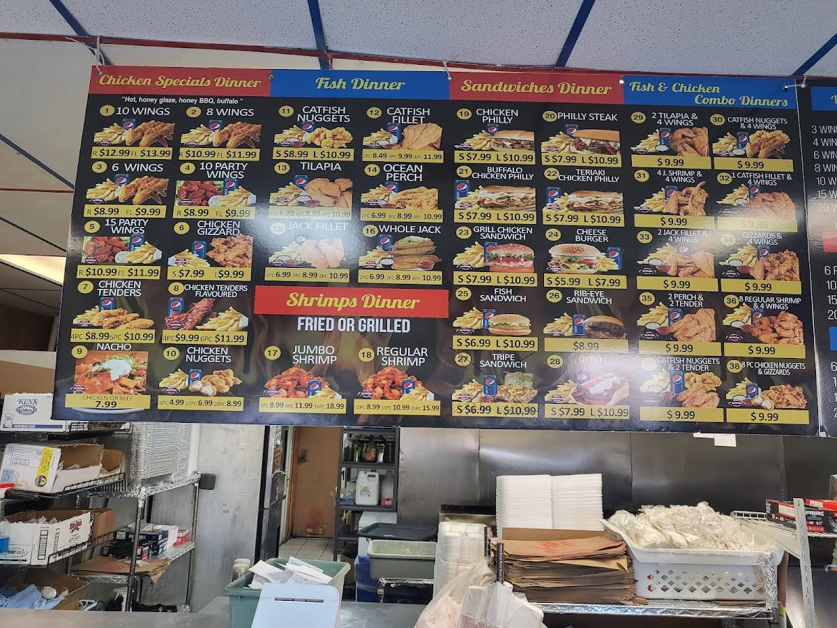 Menu at Pop's Grill, Fish & Chicken restaurant, Florissant