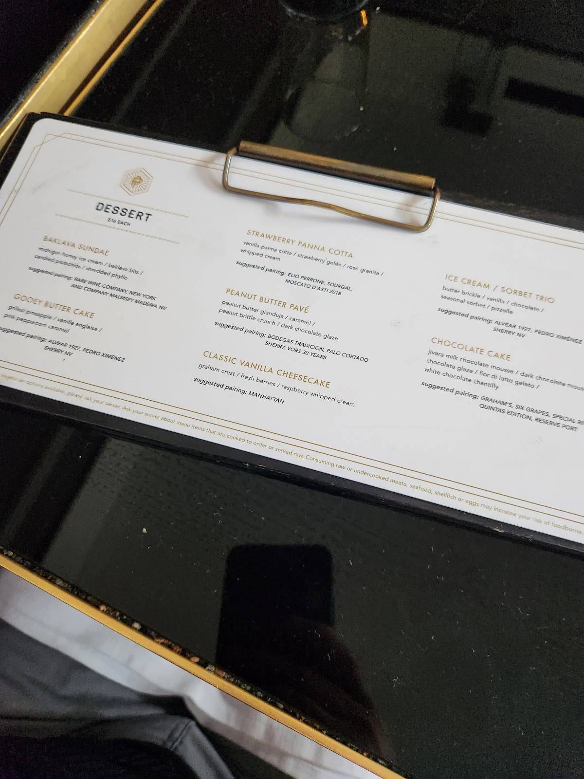 Menu at Prime + Proper steakhouse, Detroit