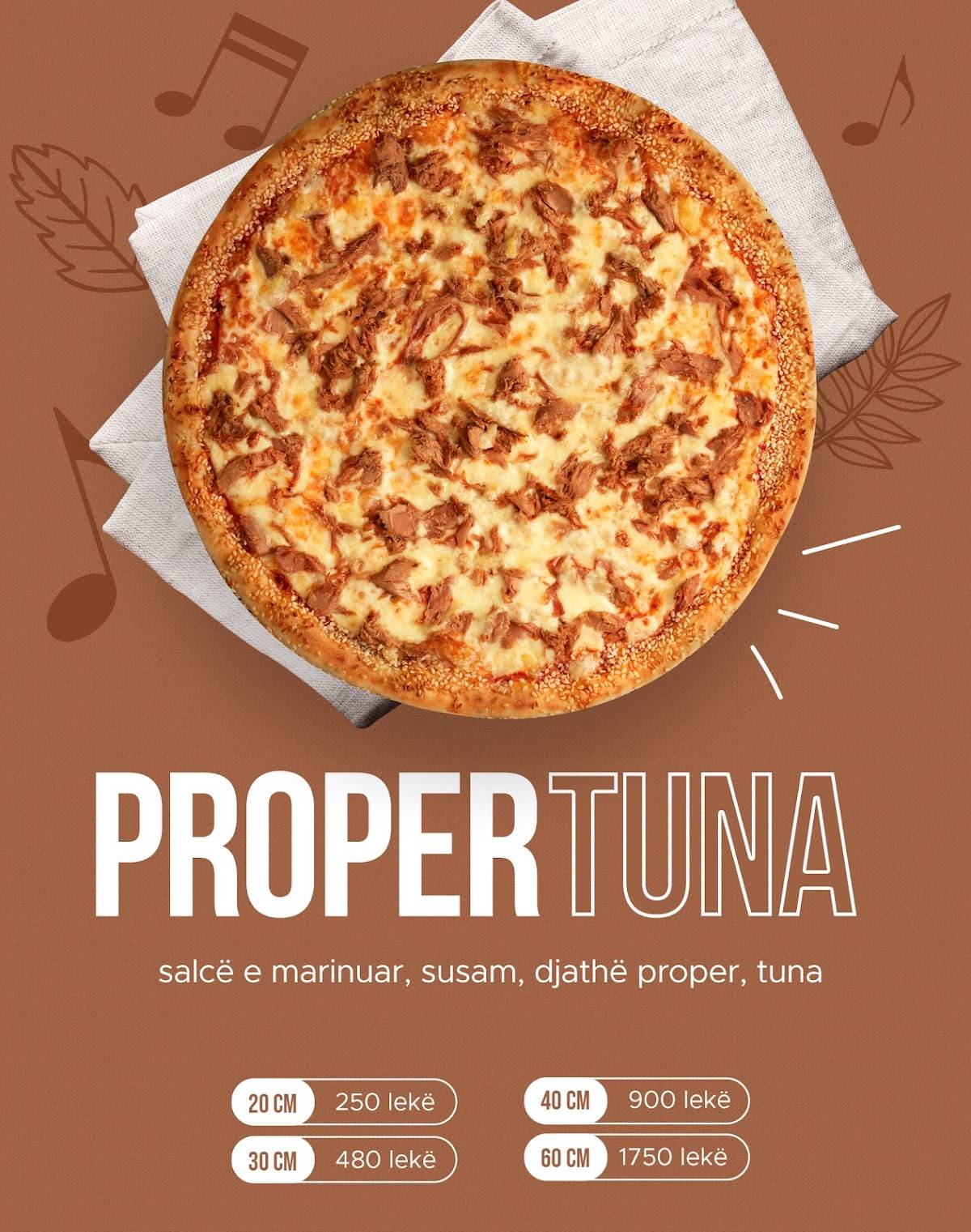 Menu at Proper Pizza "Stadiumi Dinamo" restaurant, Tirana, Gjin Bue Shpata