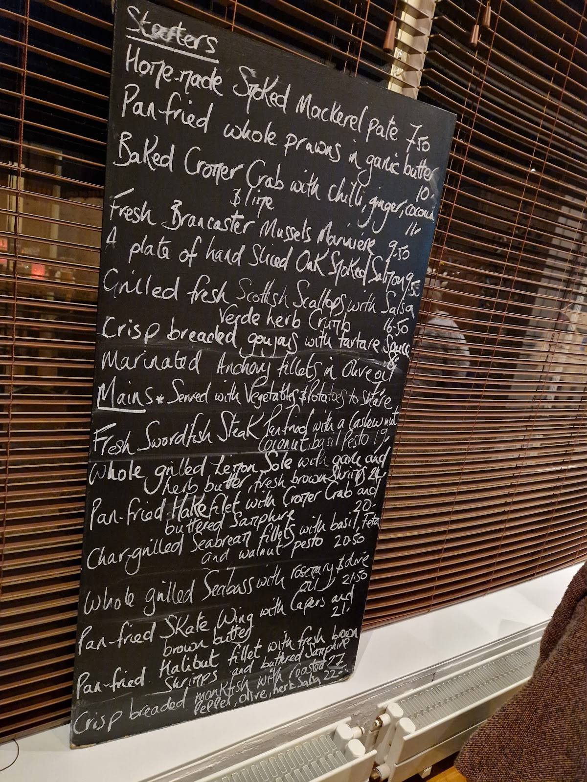 Menu at Bure River Cottage Restaurant, Horning