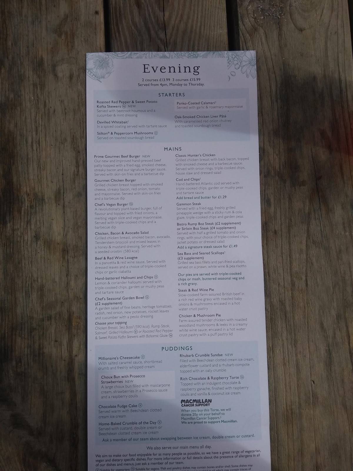 Menu at George Inn pub & bar, Bath, Mill Lane