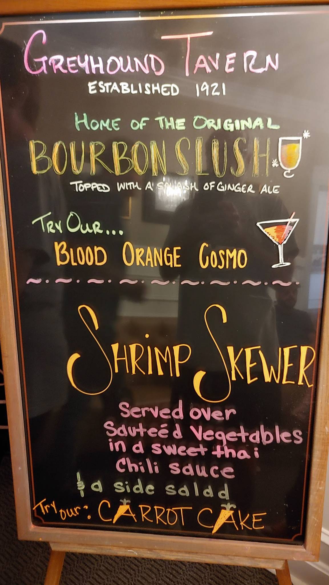 Menu at Greyhound Tavern pub & bar, Fort Mitchell