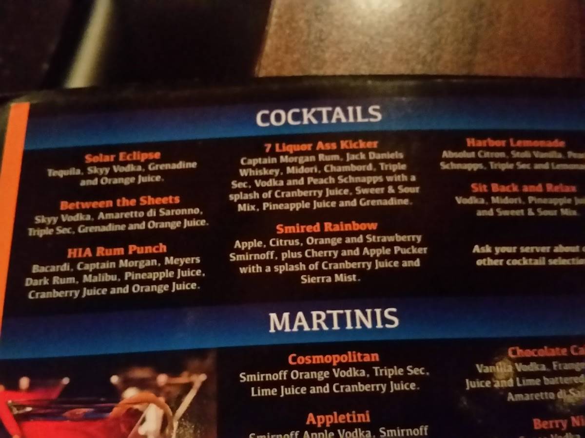 Menu at Harbor Inn & Ale pub & bar, Monroe