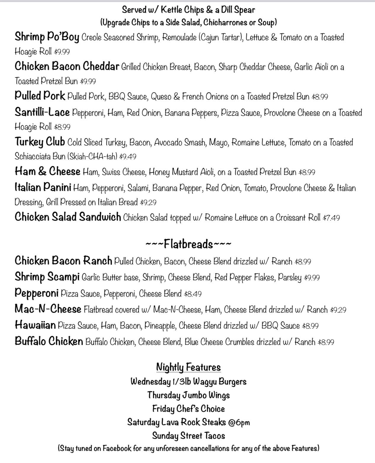 Menu at Hop's Place pub & bar, Antwerp