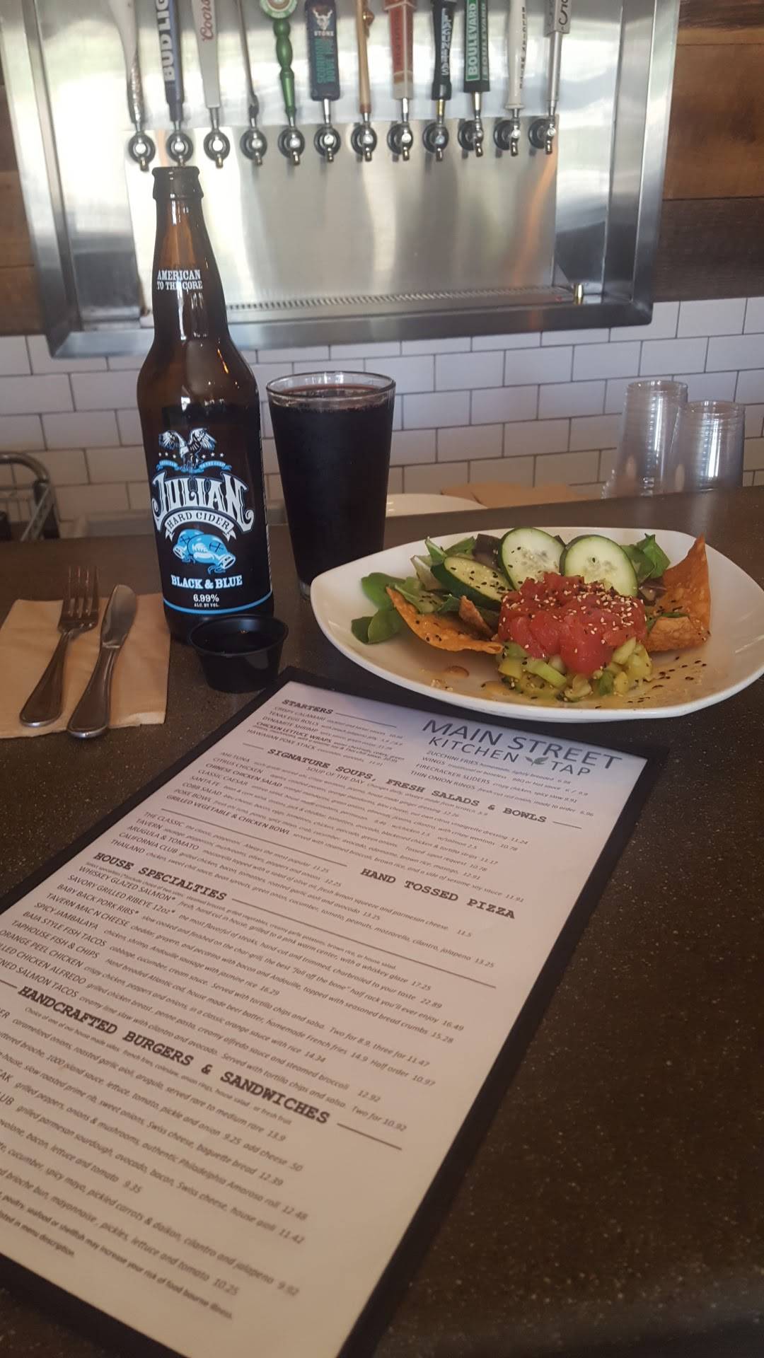 Menu at Main Street Kitchen & Tap pub & bar, Lake Elsinore