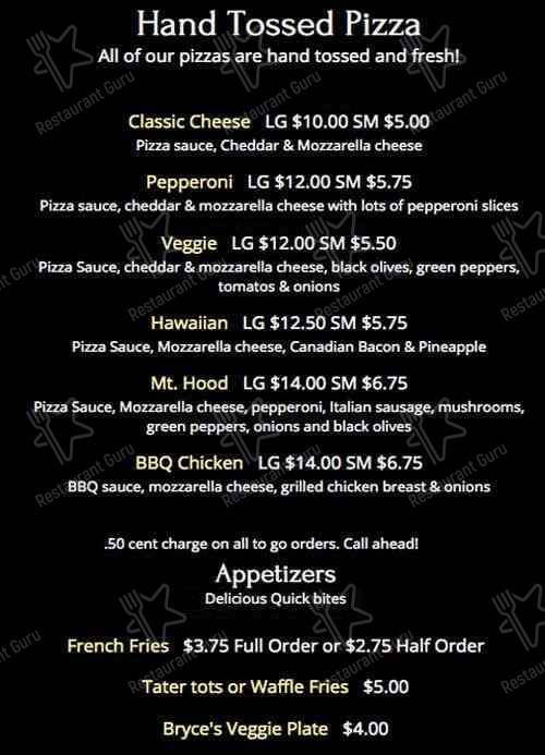 Menu at Wichita Puff's Pub, Gresham