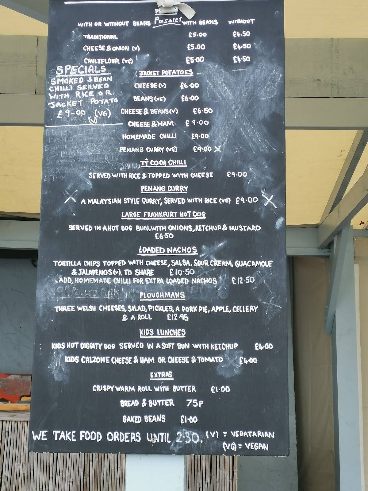 Menu at Tŷ Coch Inn pub & bar, Morfa Nefyn