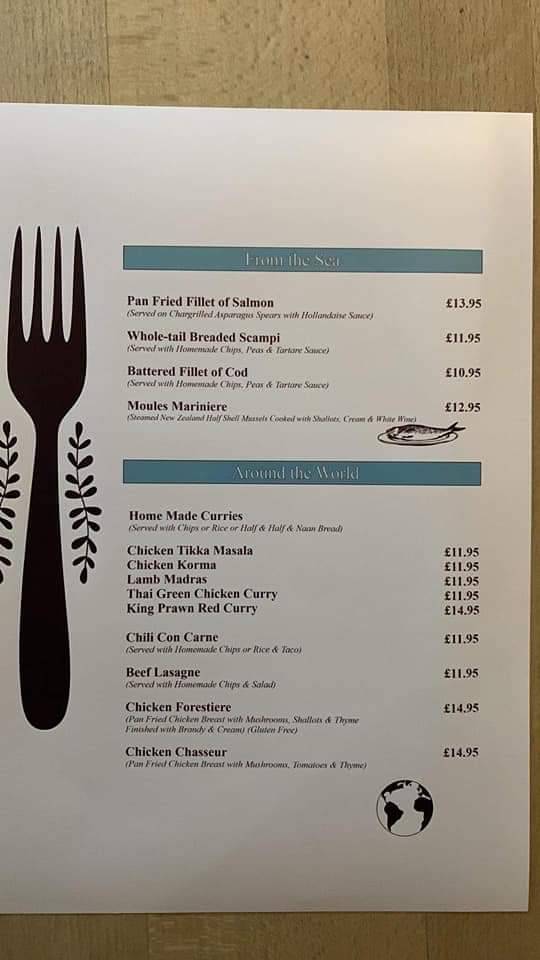 Menu at The Drovers Sigma Diner pub & bar, Ffarmers