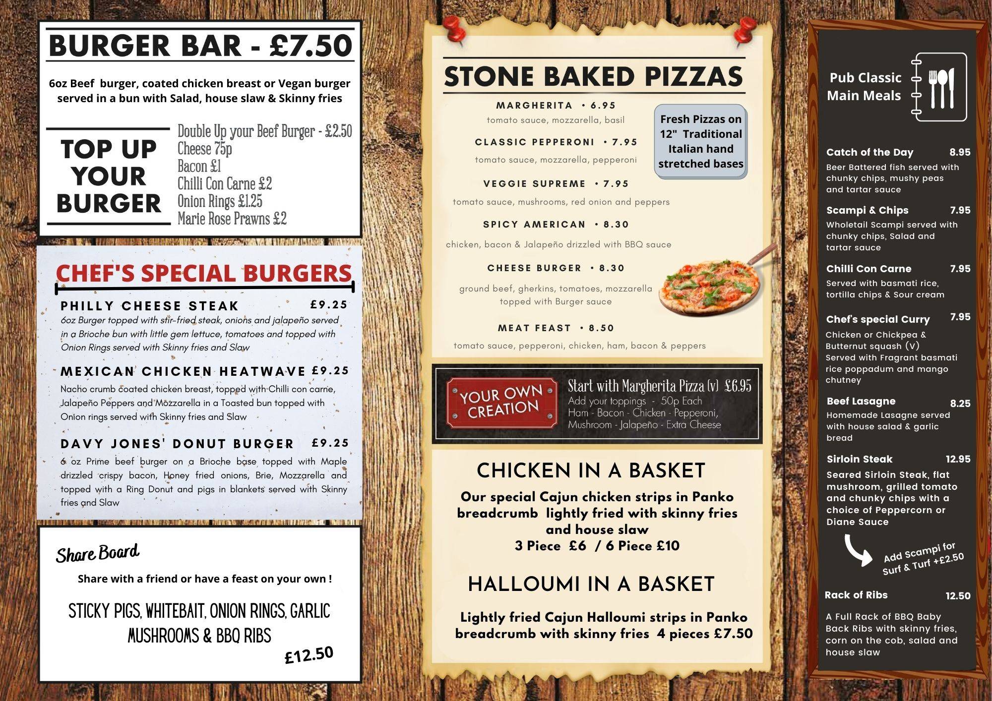 Menu at The Flying Dutchman pub & bar, Lowestoft, Beccles Rd