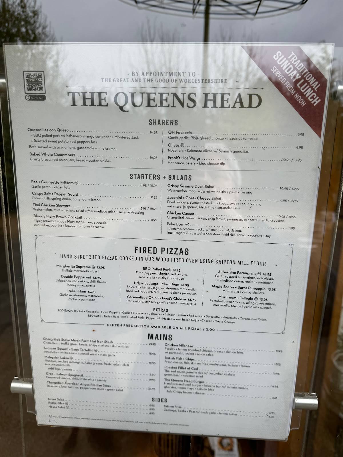 Menu at The Queens Head pub & bar, Bromsgrove, Sugarbrook Ln