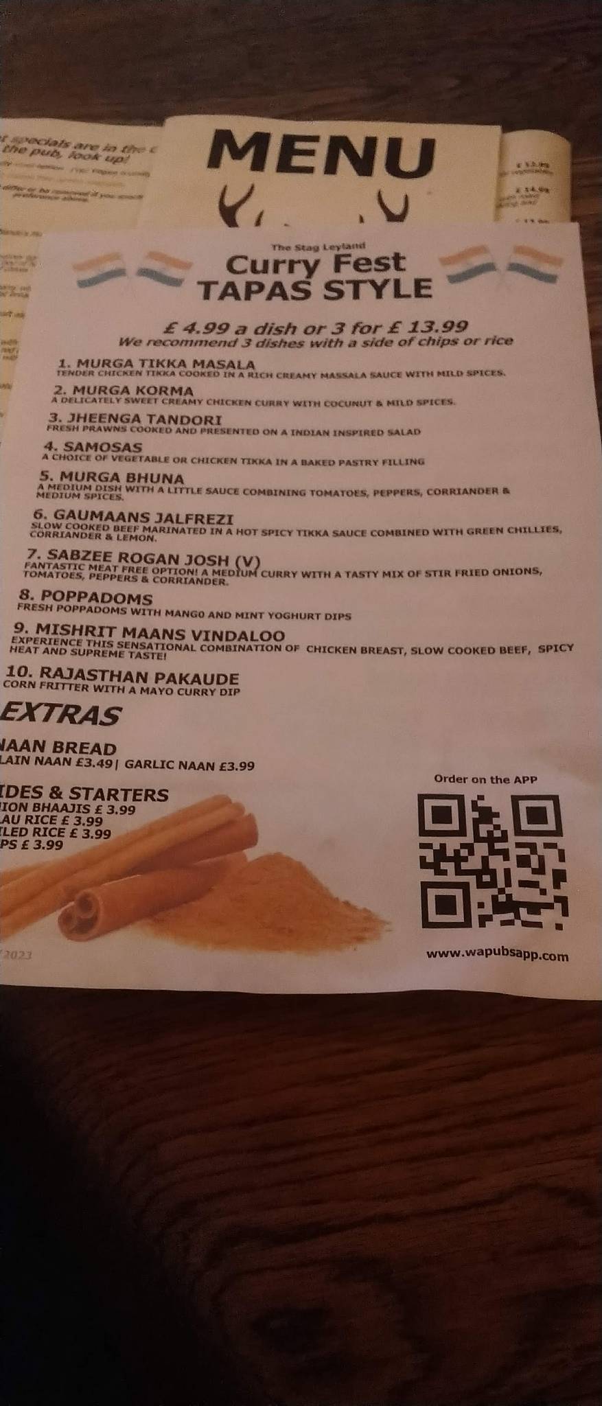 Menu at The Stag pub & bar, Leyland, 3-5 Worden Ln